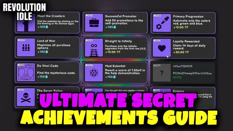 Revolution Idle Secret Achievements Guide - Game Vault