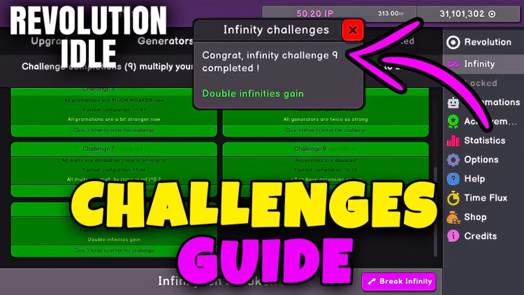 Revolution Idle Infinity Challenges Guide - Game Vault